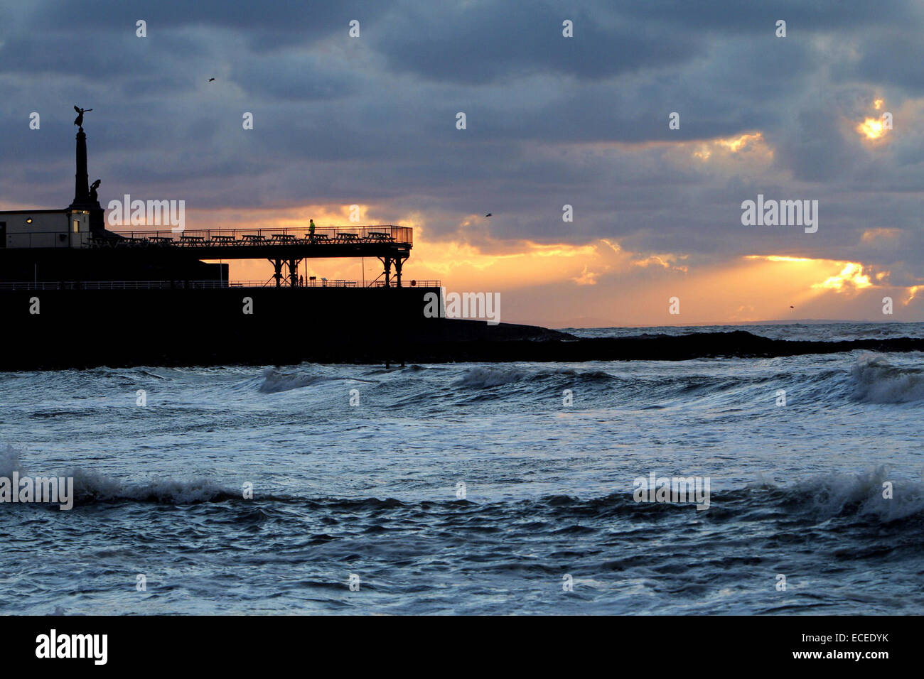 Sunset at Aberystwyth Pier Stock Photo - Alamy