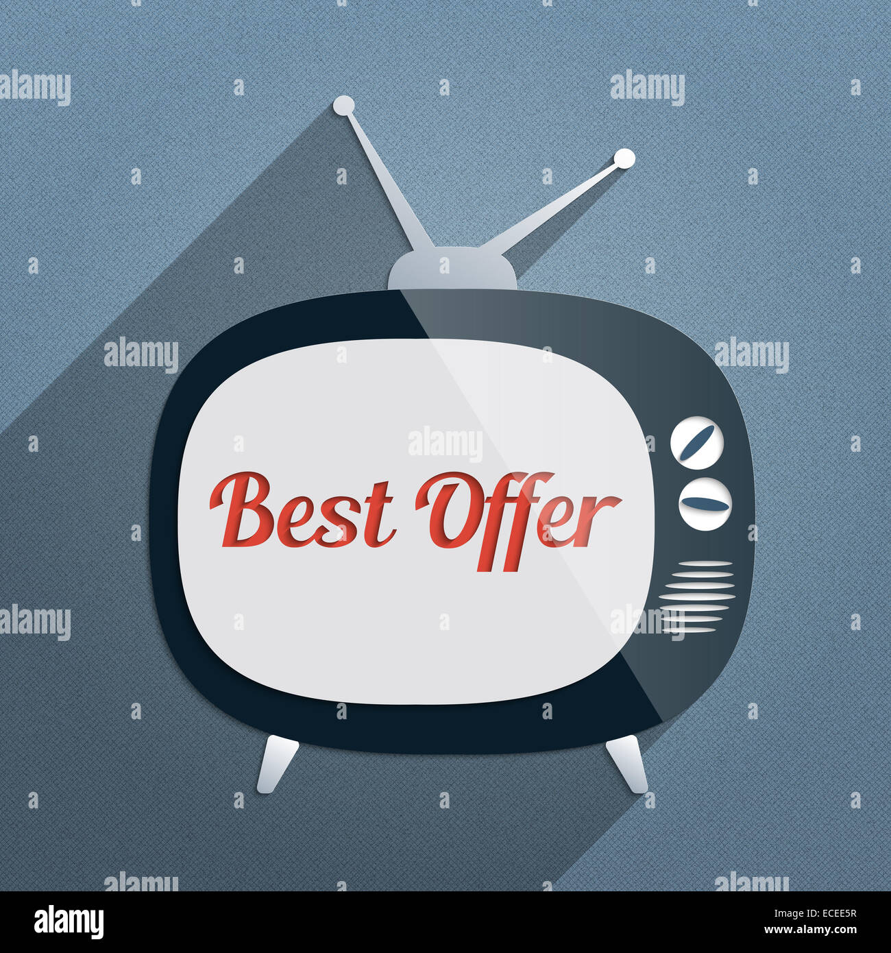 Best offer concept, cut out in red background Stock Photo - Alamy