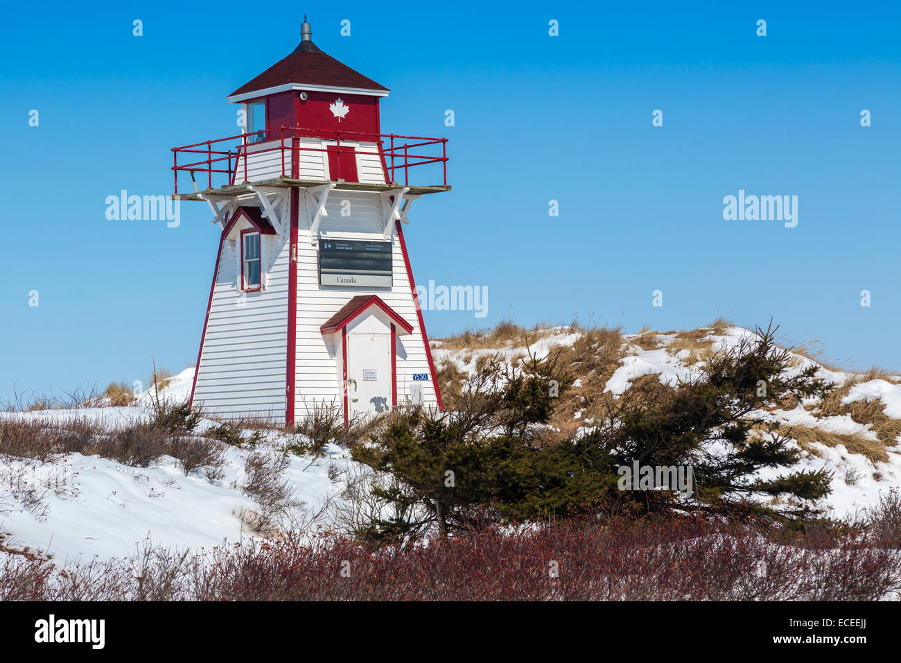 Covehead Harbour Lighthouse located in Covehead, Prince Edward Island ...