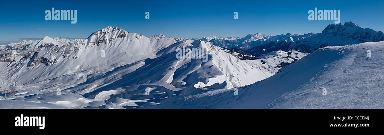 Mountains on the border of France and Switzerland Stock Photo - Alamy