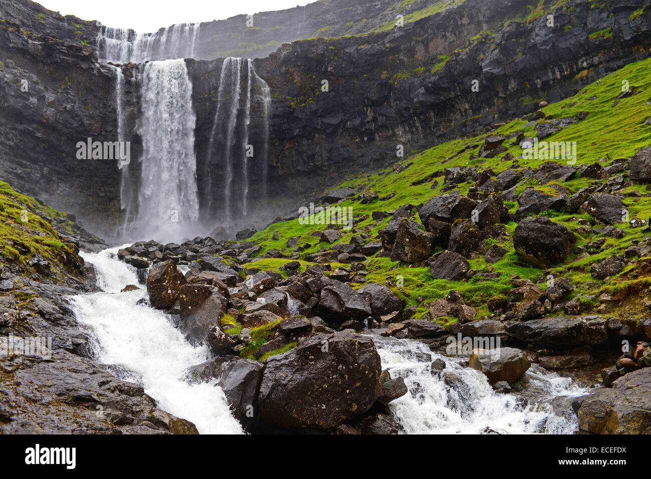 Fossá waterfall in Streymoy, Faroe Islands Stock Photo - Alamy