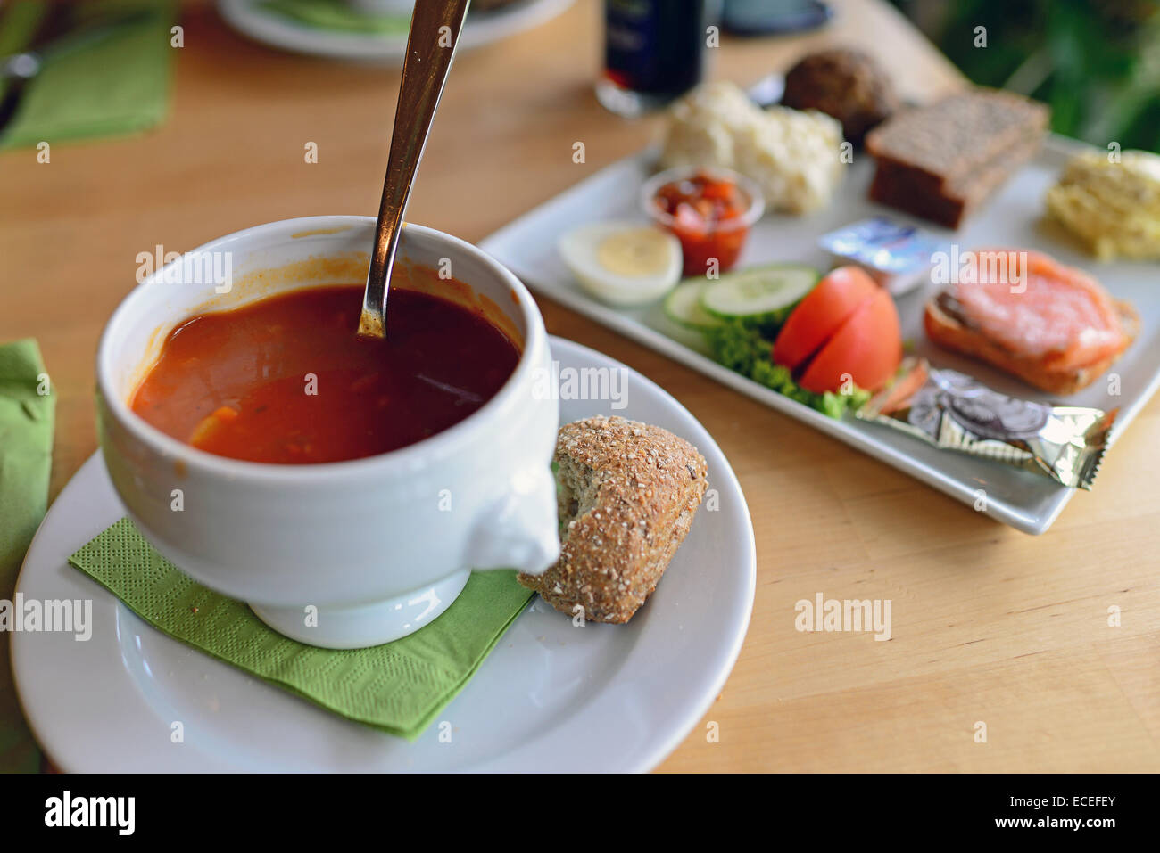 Traditional faroese food in Gjaargardur Guesthouse, Gjógv, Faroe ...