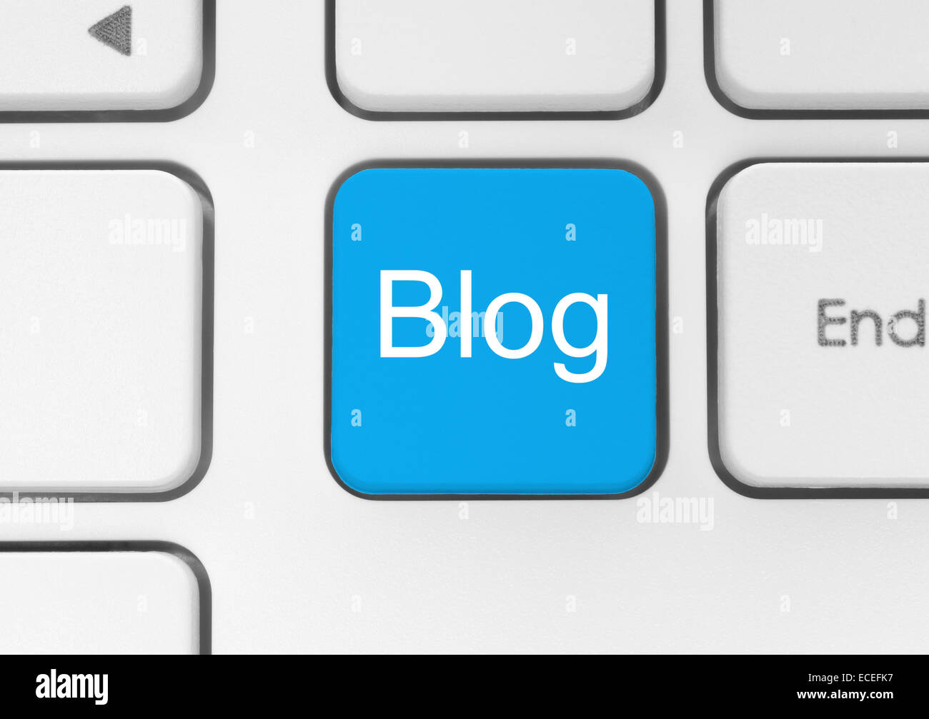 Blog button on the keyboard close-up Stock Photo - Alamy