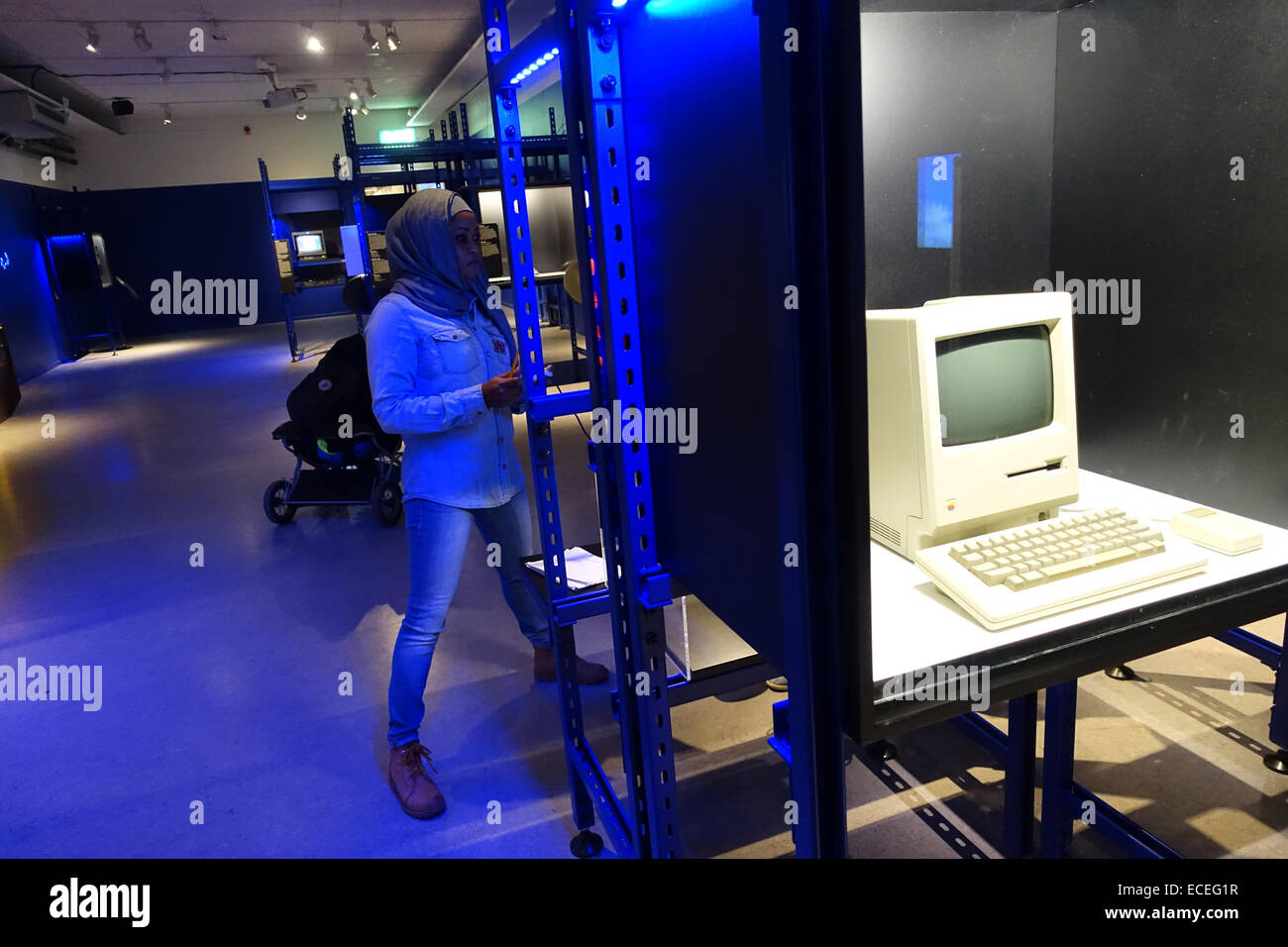 STOCKHOLM SWEDEN Technical Museum. Exhibit about the history of the ...