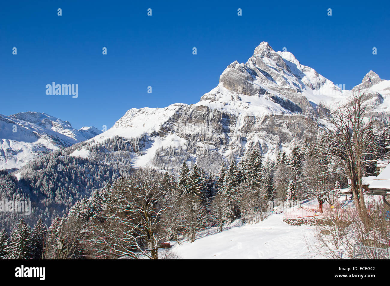 Winter in the swiss alps, Switzerland Stock Photo - Alamy