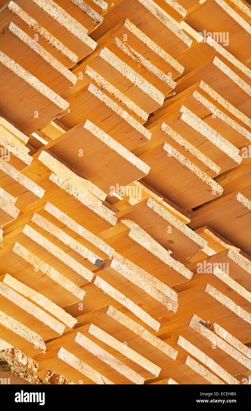 Stack of new wooden studs at the lumber yard Stock Photo - Alamy