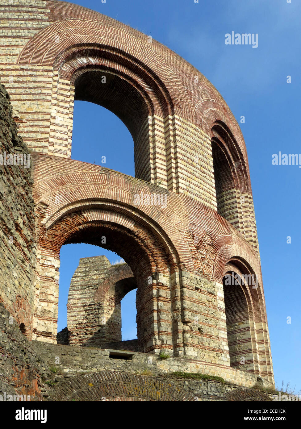 Roman bath ruins of Trier October 2014 Stock Photo - Alamy