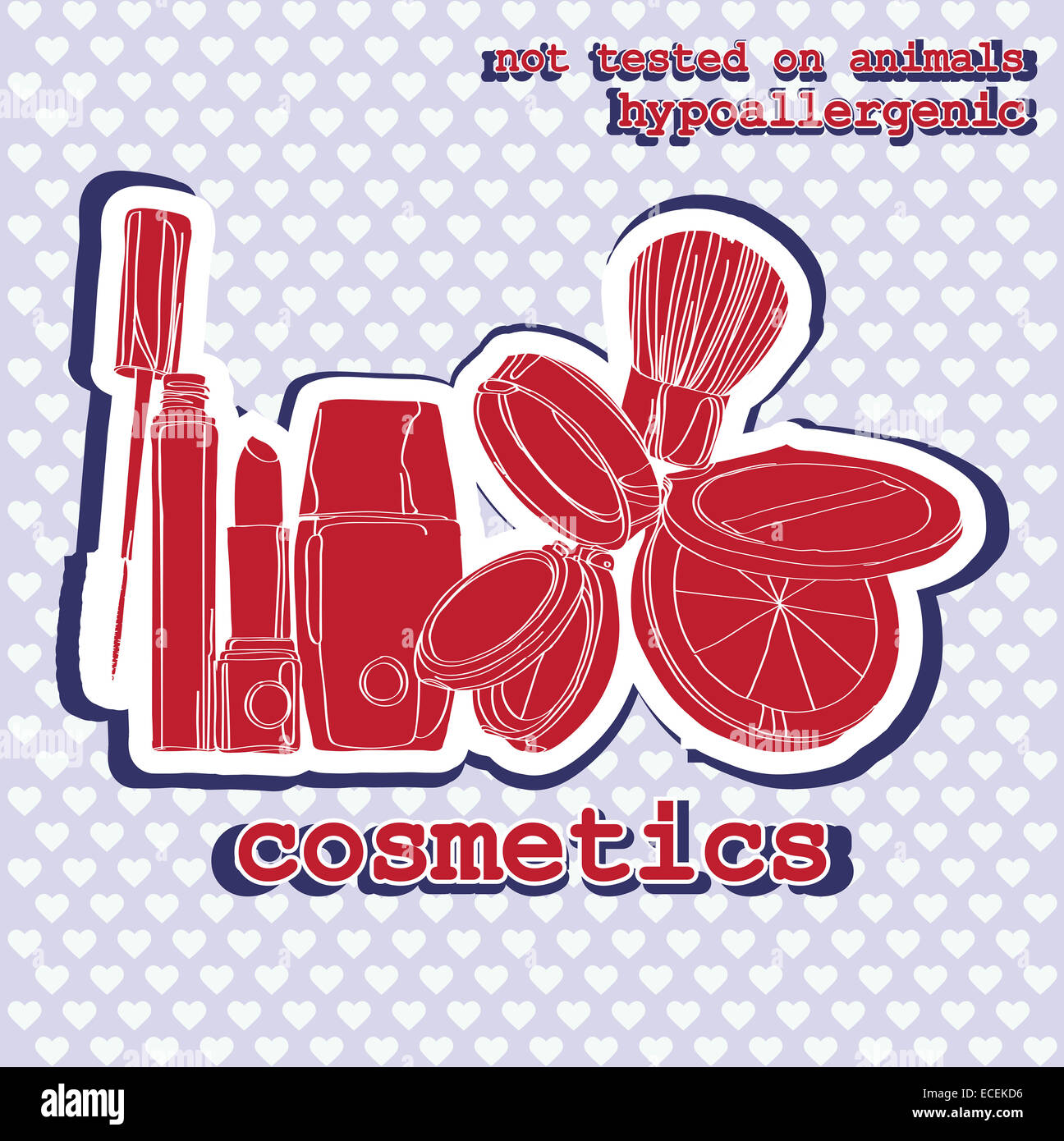 set of cosmetics. sticker Stock Photo - Alamy