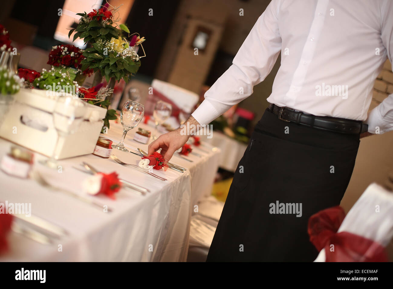 Traditional restaurant waiter table hi-res stock photography and images ...