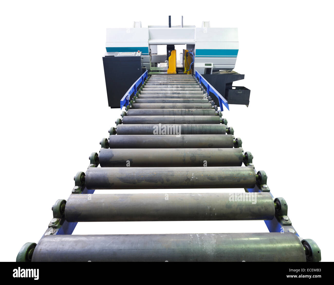 two-column band cutting machine for vertical cuts with feeder isolated ...