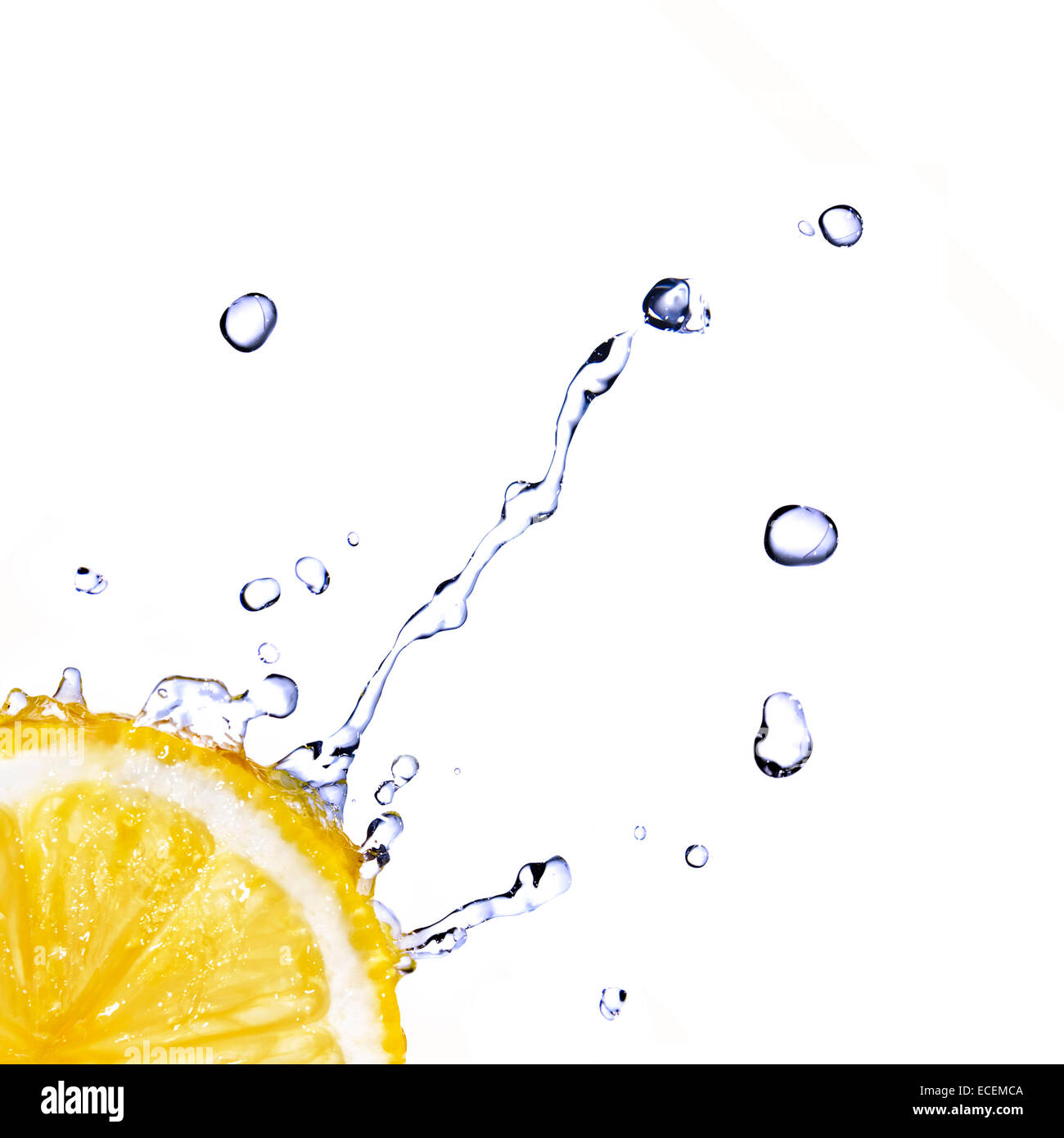 fresh water drops on lemon isolated on white Stock Photo - Alamy