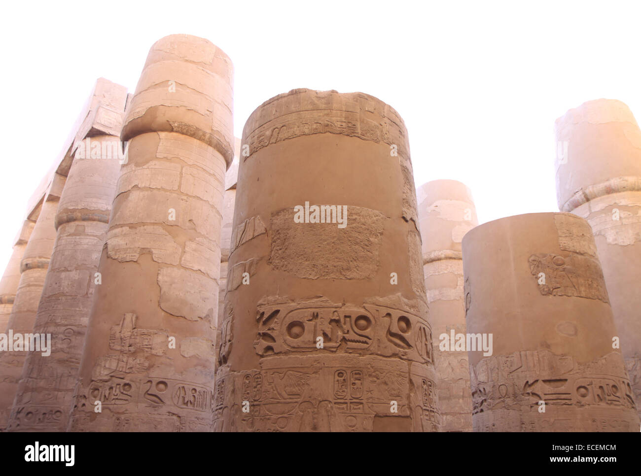 Ancient stone columns in the temple in Egypt Stock Photo - Alamy