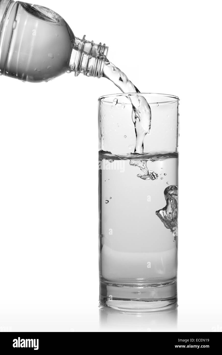 Water pouring from plastic bottle Black and White Stock Photos & Images - Alamy