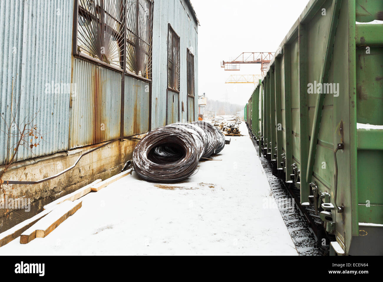 Railroad car in warehouse hi-res stock photography and images - Alamy