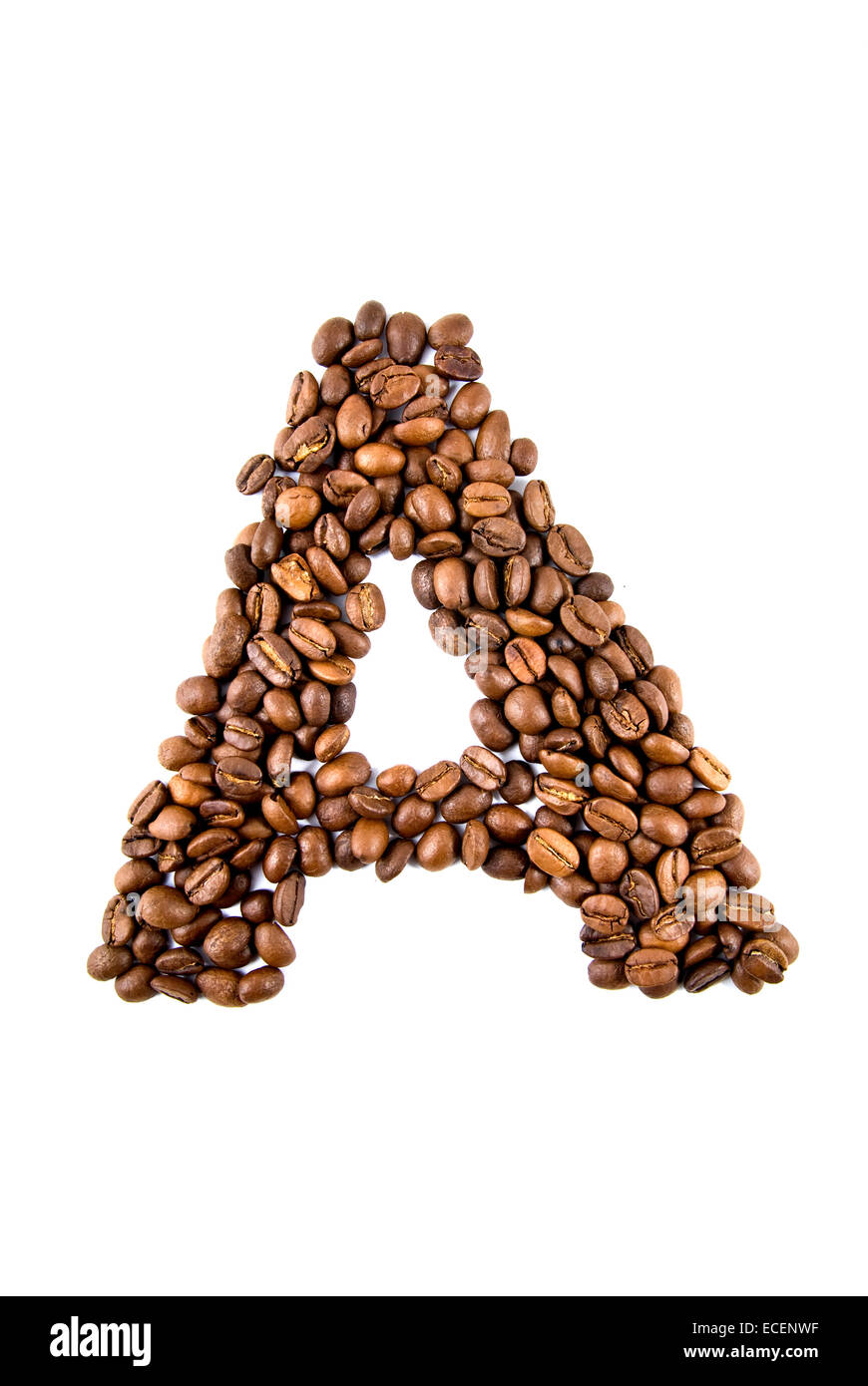 coffee letter isolated on white Stock Photo - Alamy