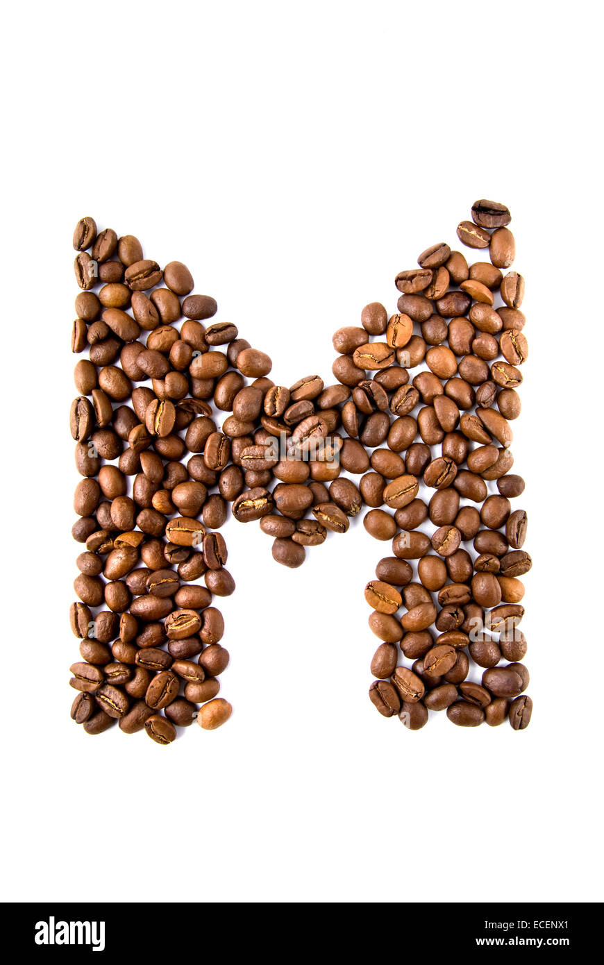 coffee letter isolated on white Stock Photo - Alamy