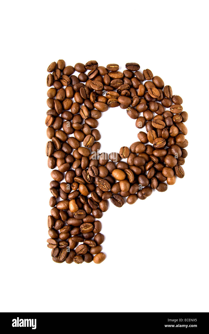 coffee letter isolated on white Stock Photo - Alamy