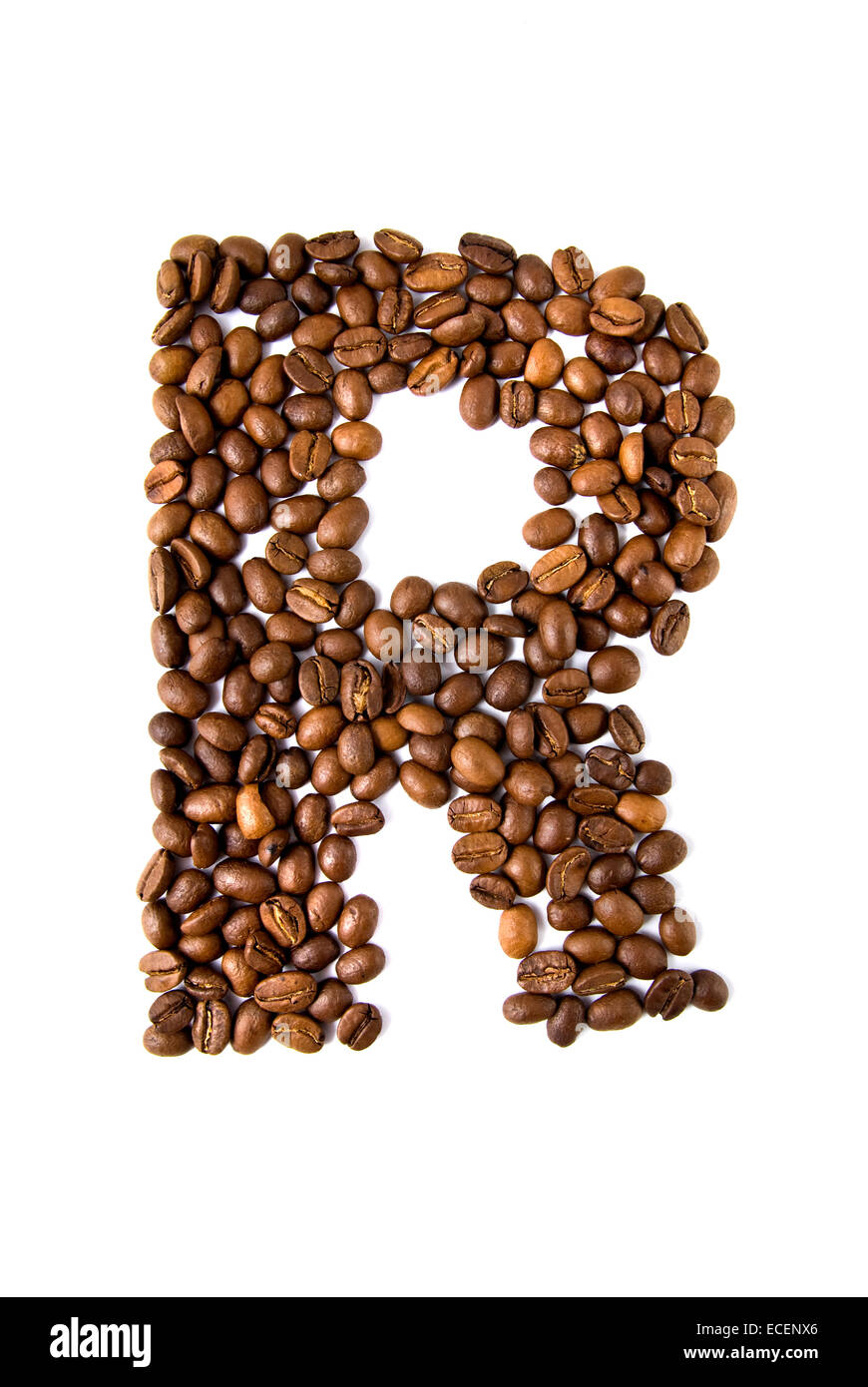 coffee letter isolated on white Stock Photo - Alamy