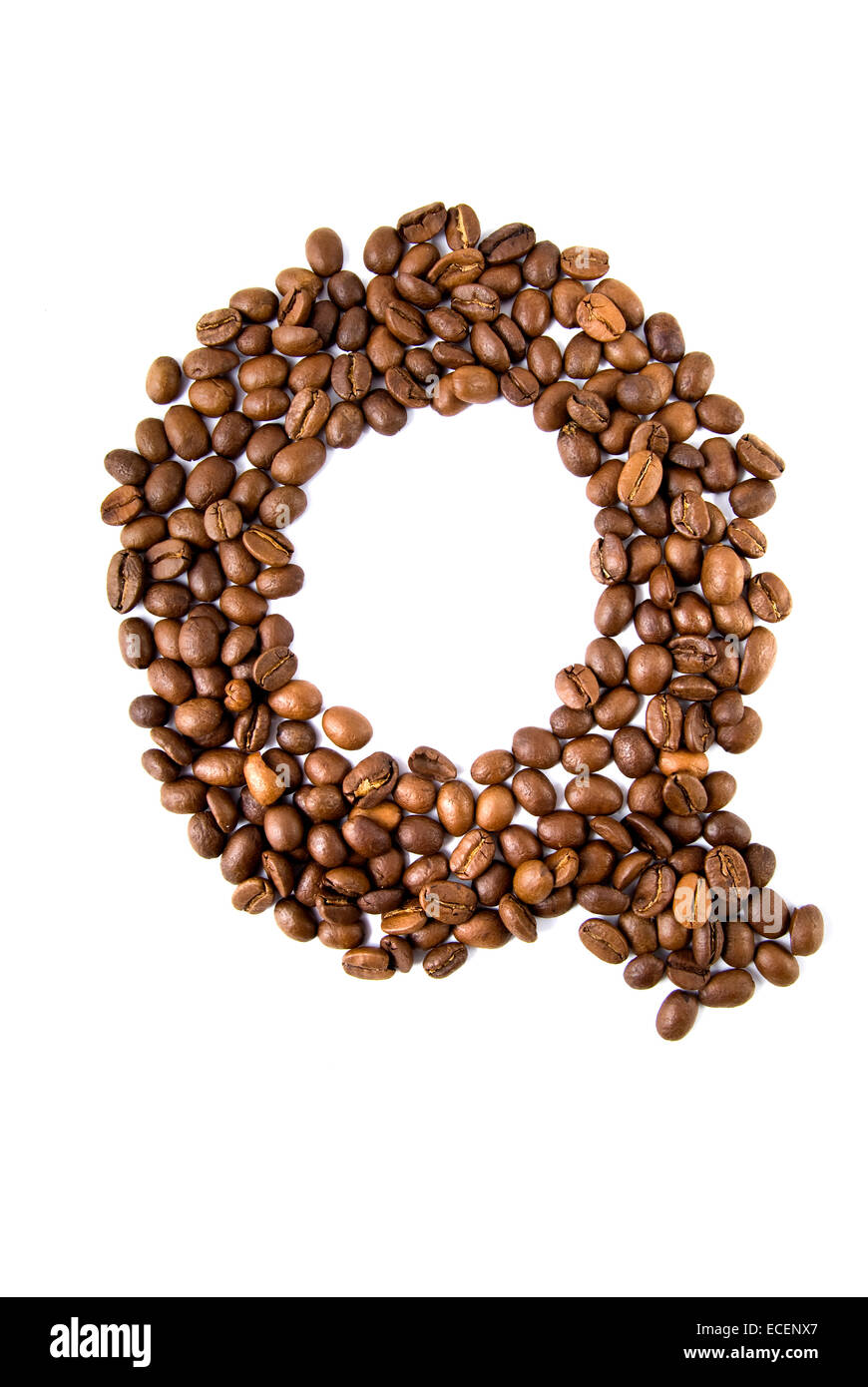coffee letter isolated on white Stock Photo - Alamy