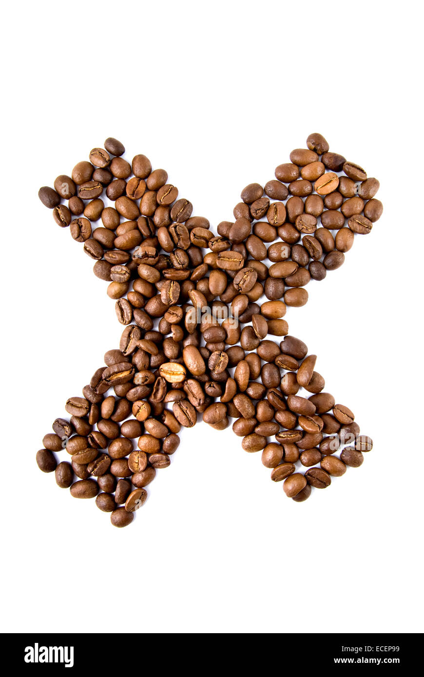 coffee letter isolated on white Stock Photo - Alamy