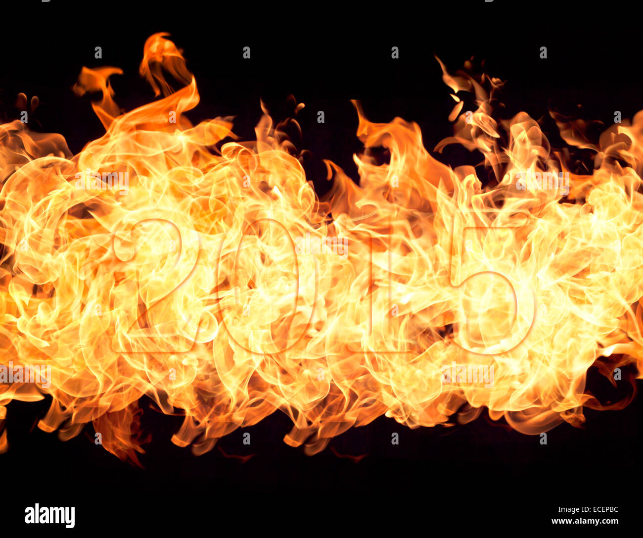 Flames from burning fiery patterns figures 2015 Stock Photo - Alamy
