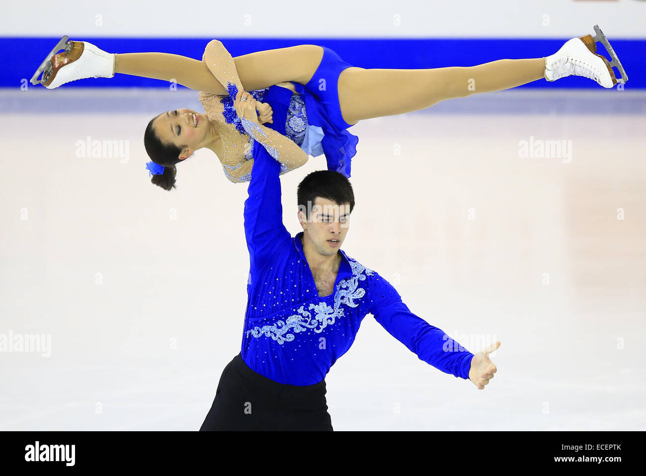 Barcelona, Spain. 12th Dec, 2014. Chelsea Liu and Brian Johnson from ...