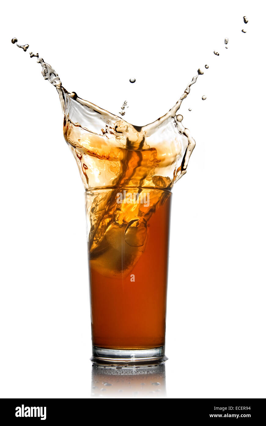 Splash cola in glass hi-res stock photography and images - Alamy
