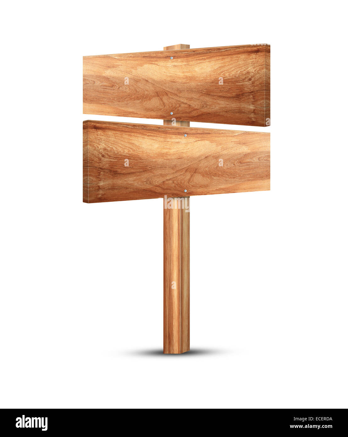 Old wooden billboard isolated on white background Stock Photo - Alamy