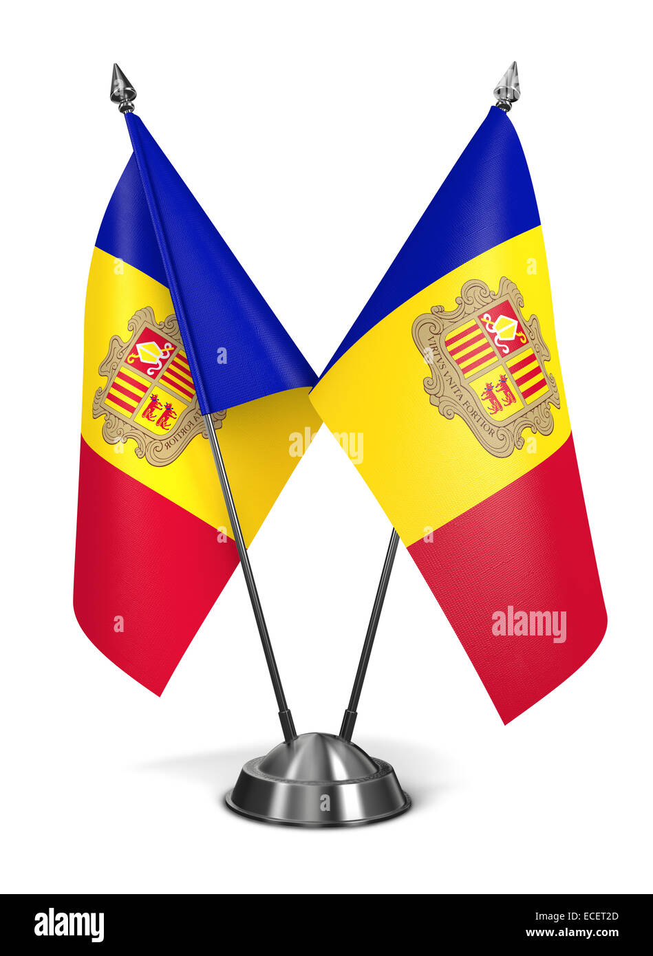 Andorra- Miniature Flags Stock Photo - Alamy