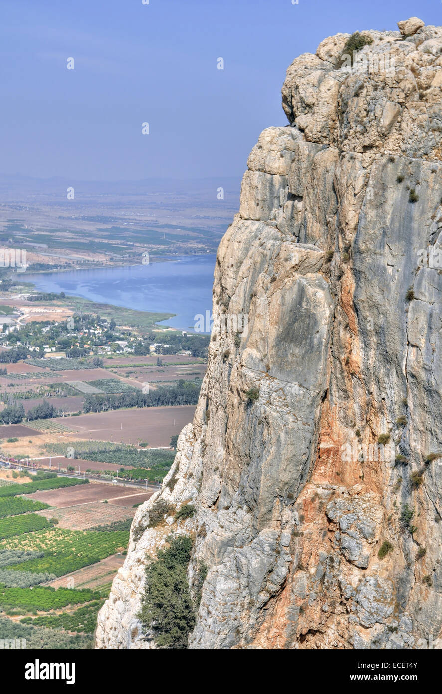 a view of Mount Arbel and the Sea of Galilee a part of the "Jesus Trail ...