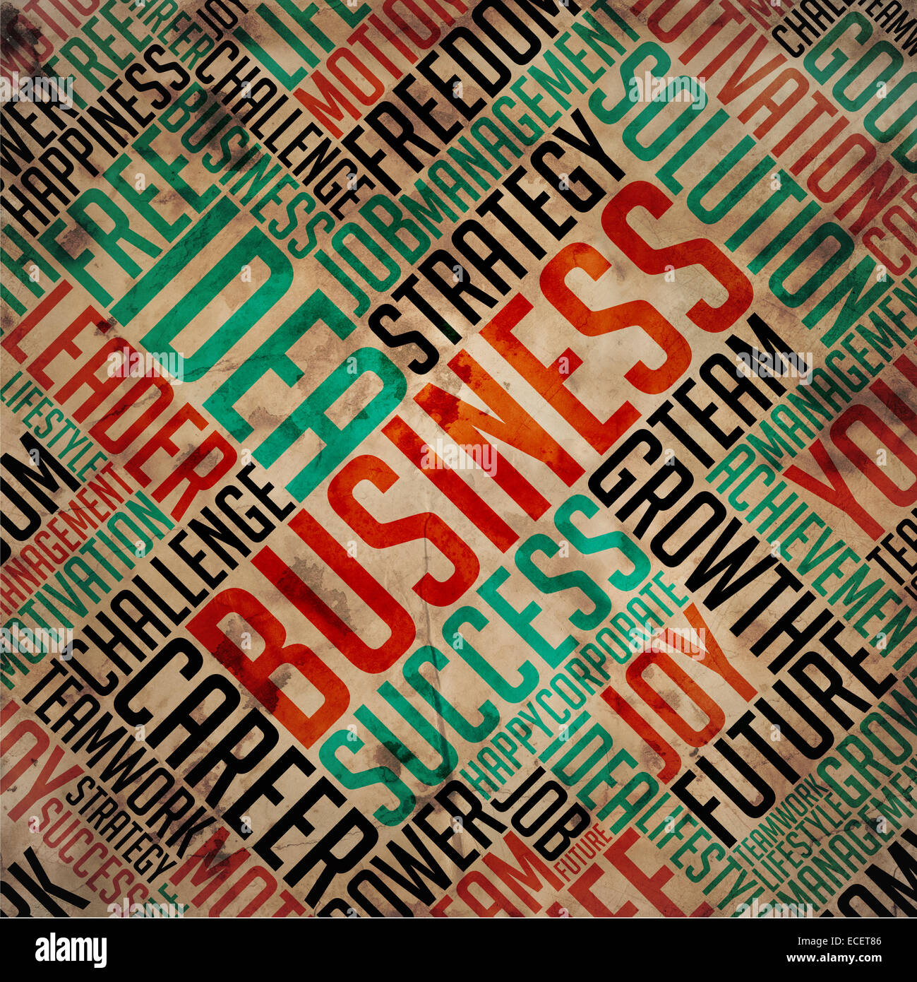 Business - Grunge Word Collage Stock Photo - Alamy