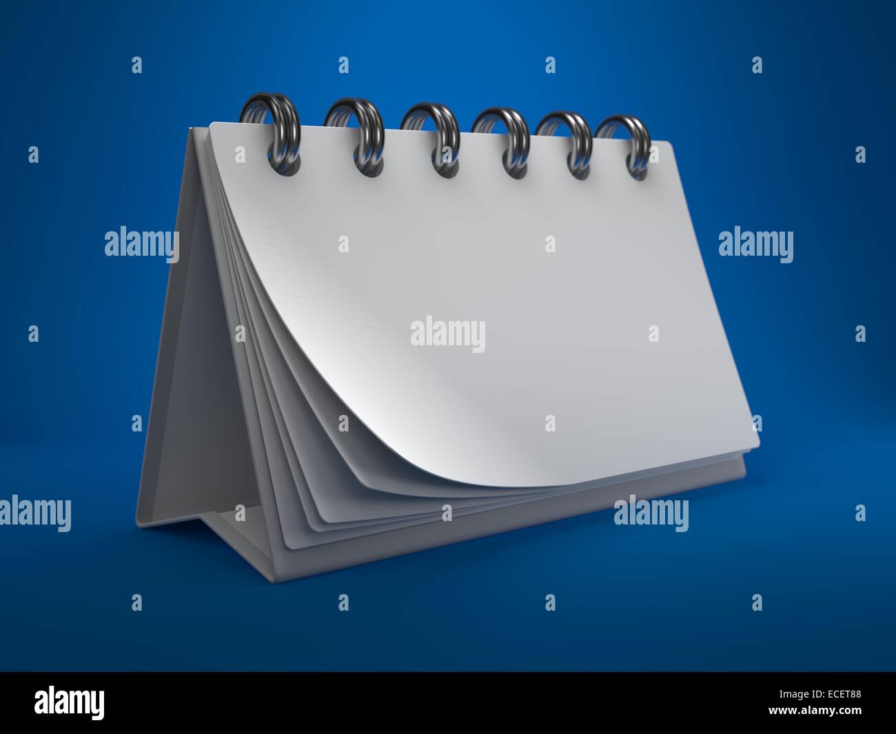 Blank White Desktop Calendar Stock Photo - Alamy