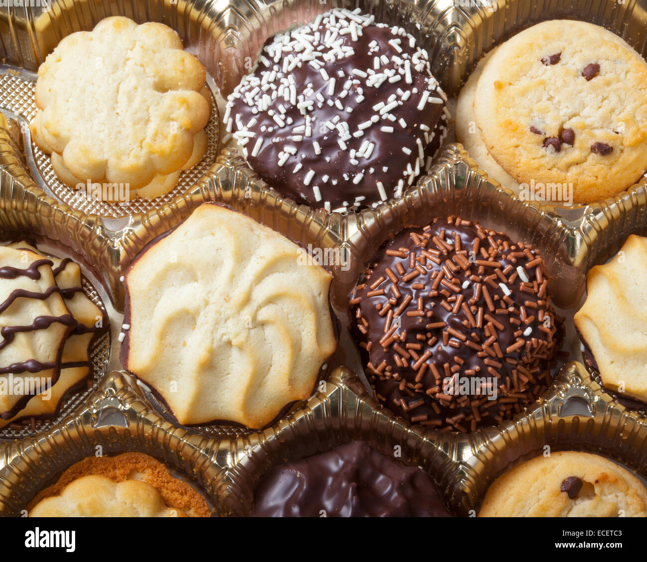Close up of cookies box with different flavors Stock Photo - Alamy