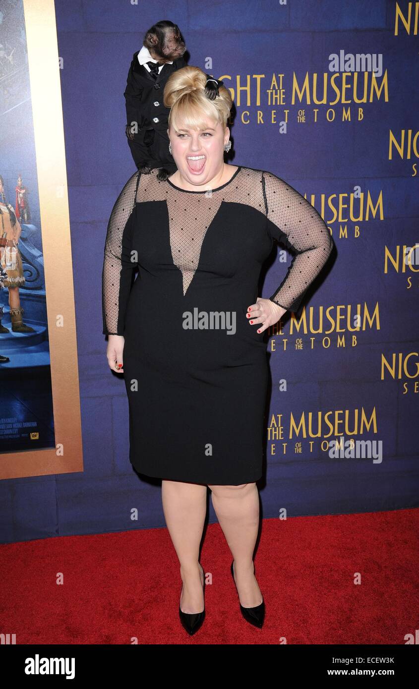 New York, NY, USA. 11th Dec, 2014. Crystal, momkey, Rebel Wilson at ...