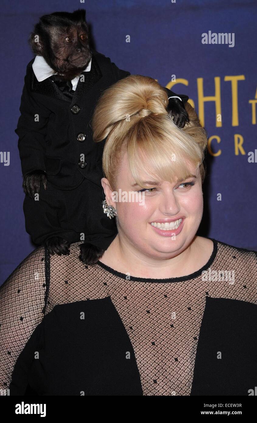 New York, NY, USA. 11th Dec, 2014. Crystal, momkey, Rebel Wilson at ...