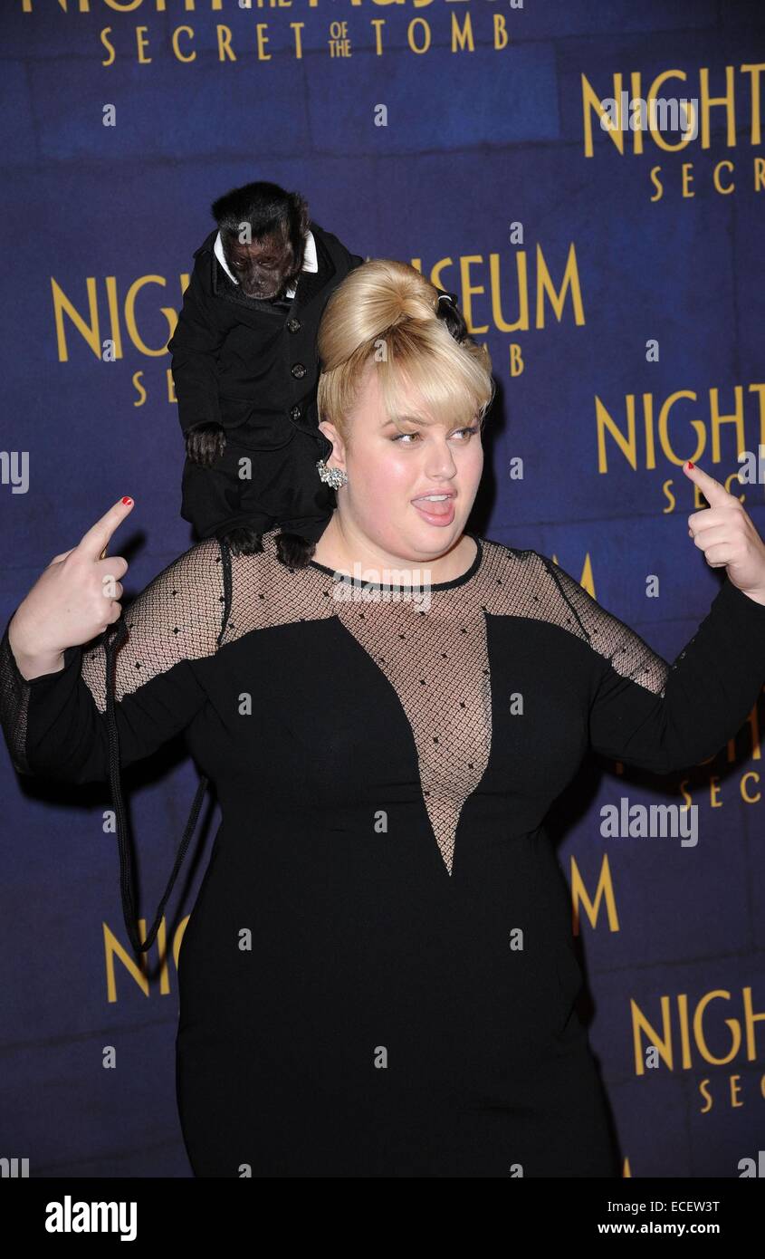 New York, NY, USA. 11th Dec, 2014. Crystal, momkey, Rebel Wilson at ...