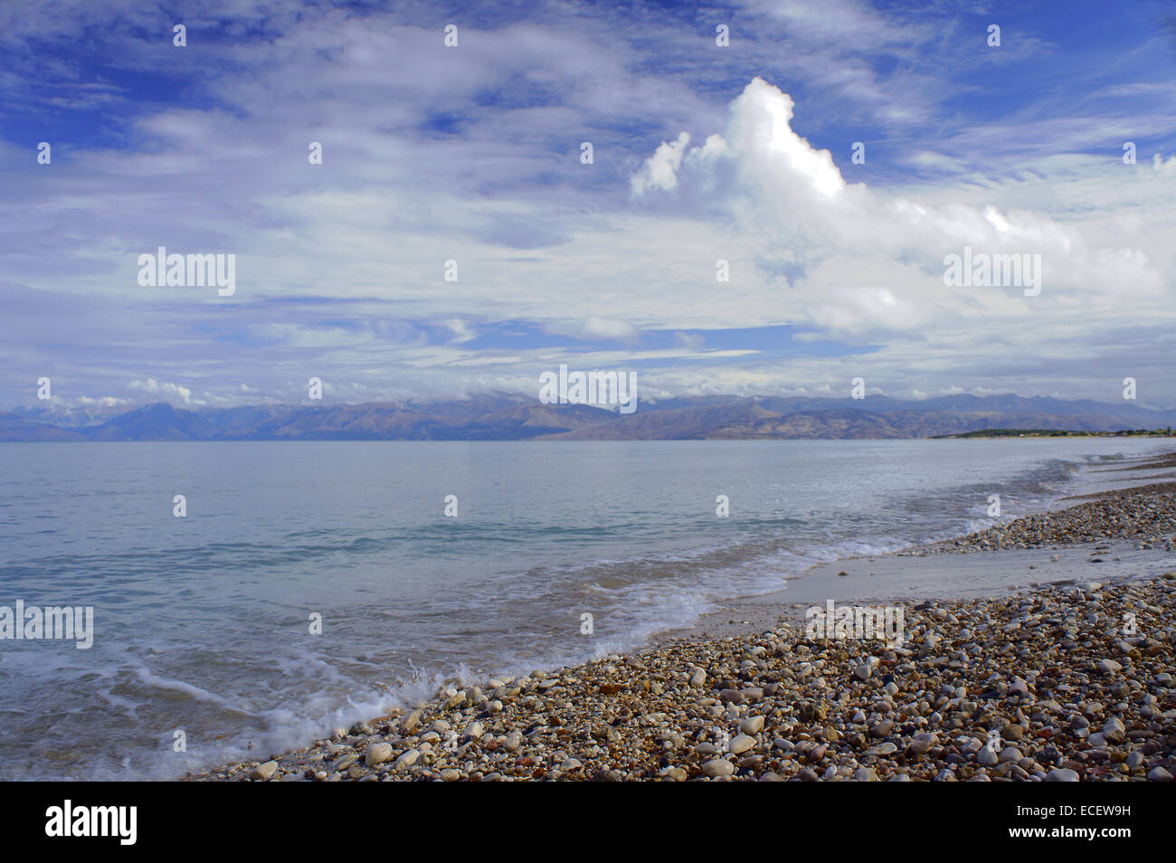 pebbles on beach in Corfu Island, Greece Stock Photo - Alamy