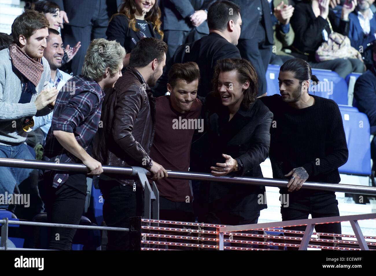 Madrid, Spain. 12th Dec, 2014. Harry Styles, Liam Payne, Zayn Malik ...