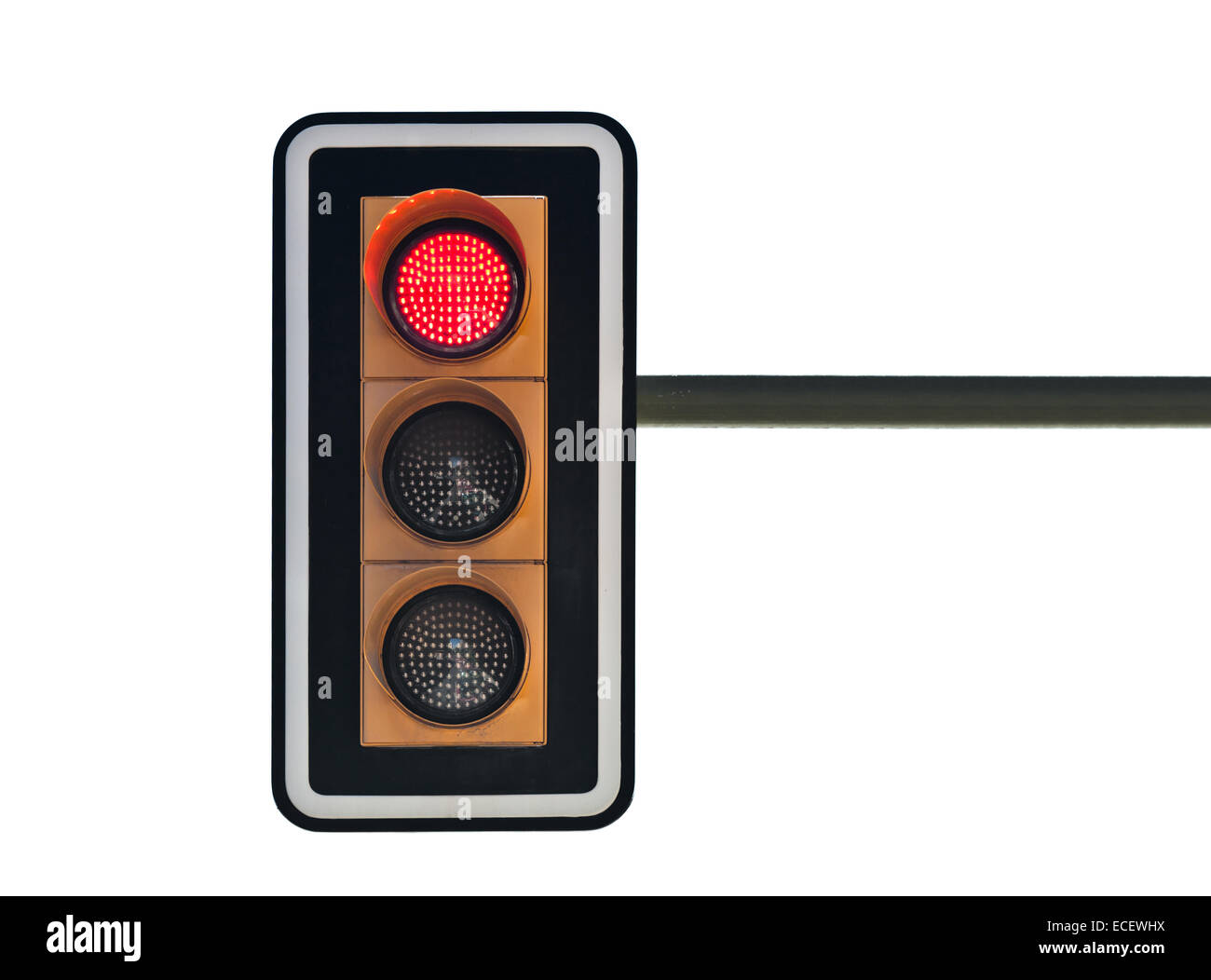 traffic lights with red isolated on white background Stock Photo - Alamy