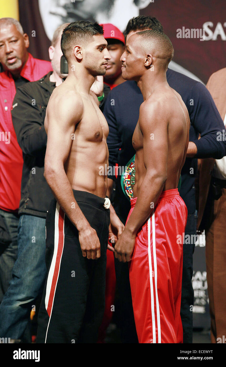 Las Vegas, Nevada, USA. 12th Dec, 2014. Boxers Amir Khan and Devon ...