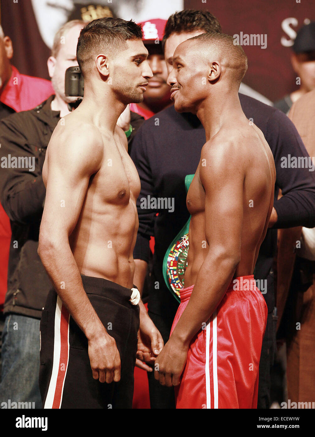 Las Vegas, Nevada, USA. 12th Dec, 2014. Boxers Amir Khan and Devon ...