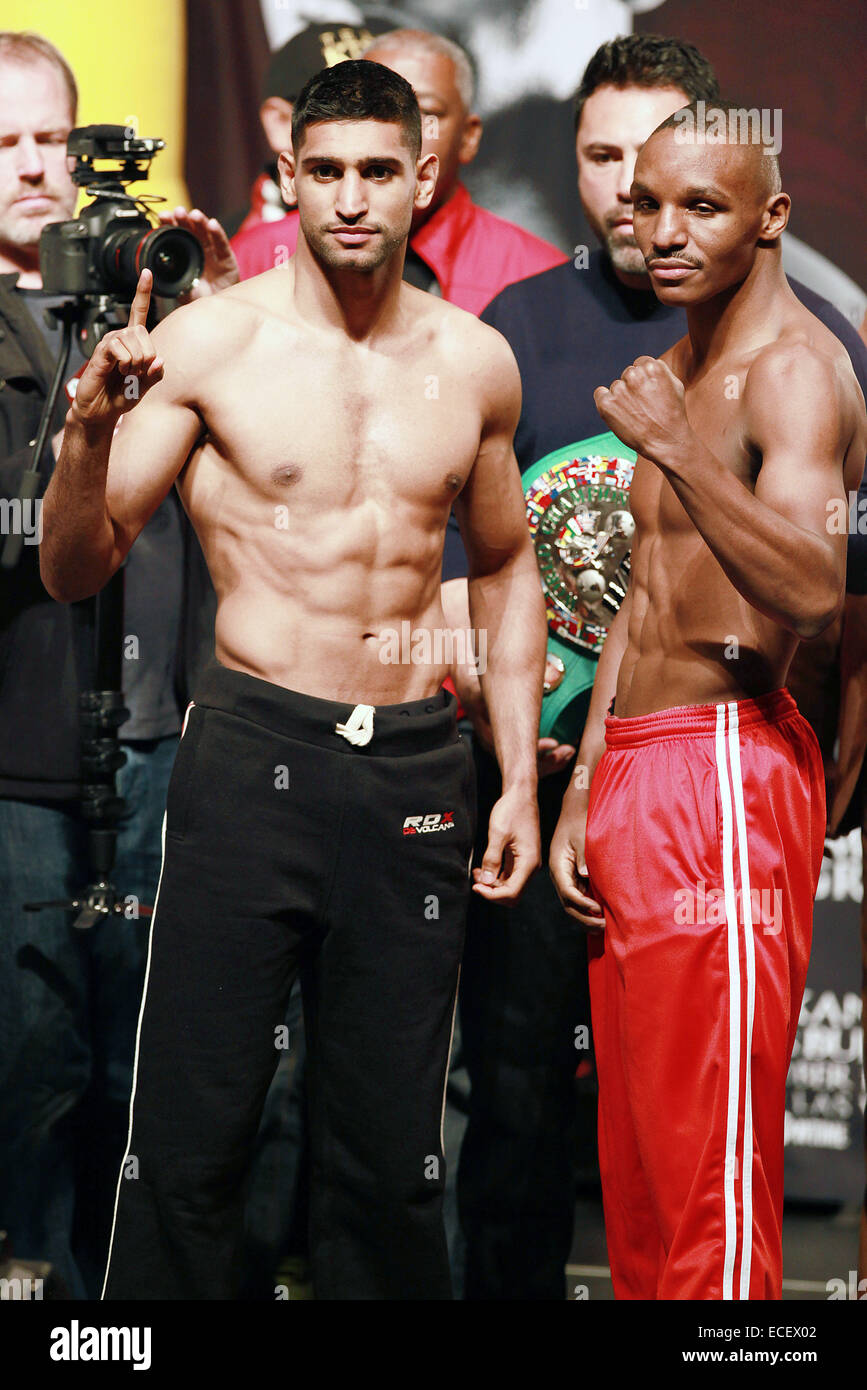 Las Vegas, Nevada, USA. 12th Dec, 2014. Boxers Amir Khan and Devon ...