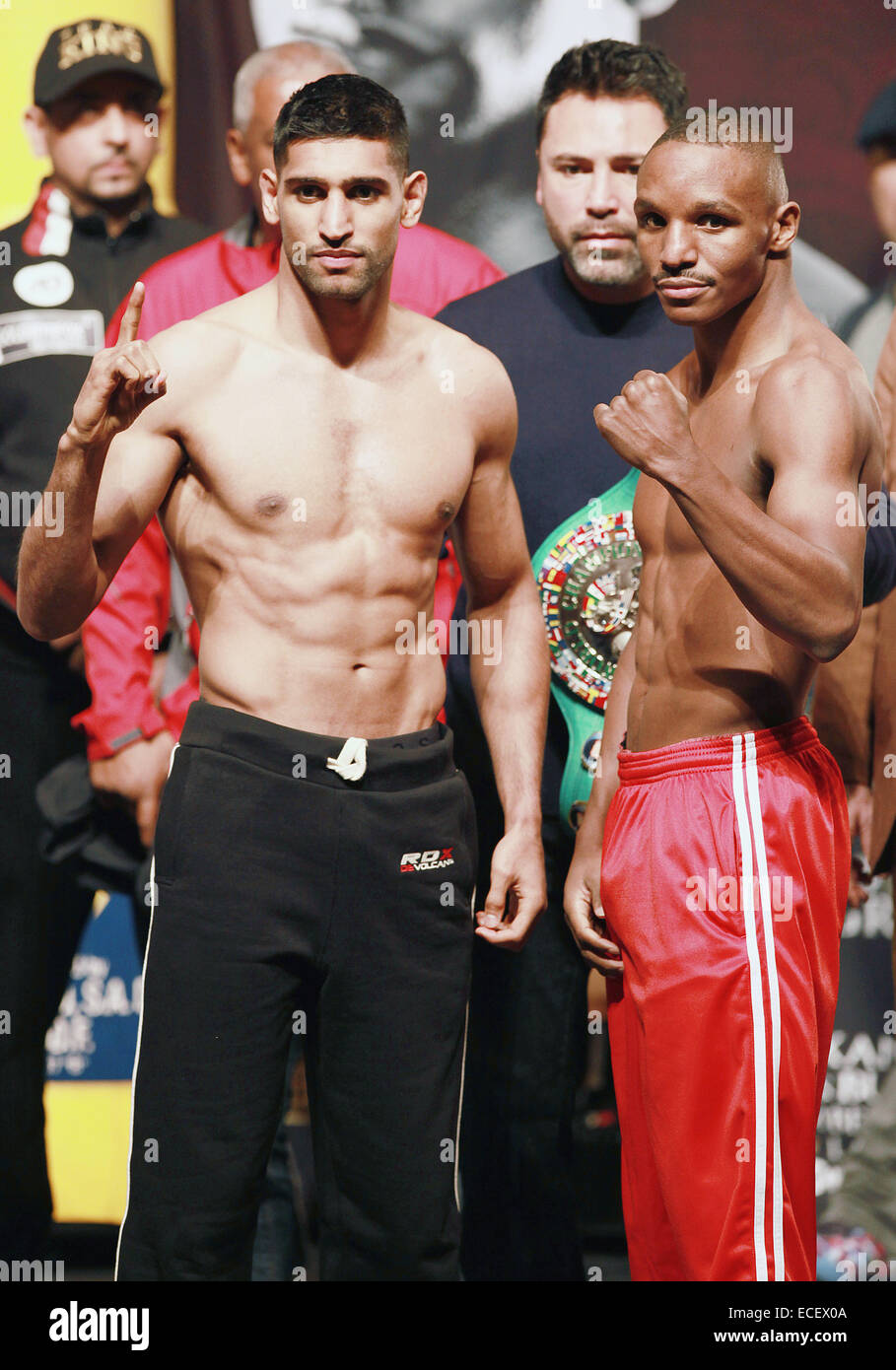 Las Vegas, Nevada, USA. 12th Dec, 2014. Boxers Amir Khan and Devon ...
