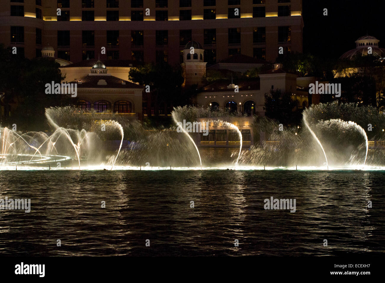Water Fountain display feature at Caesar's Palace Hotel & Casino at ...