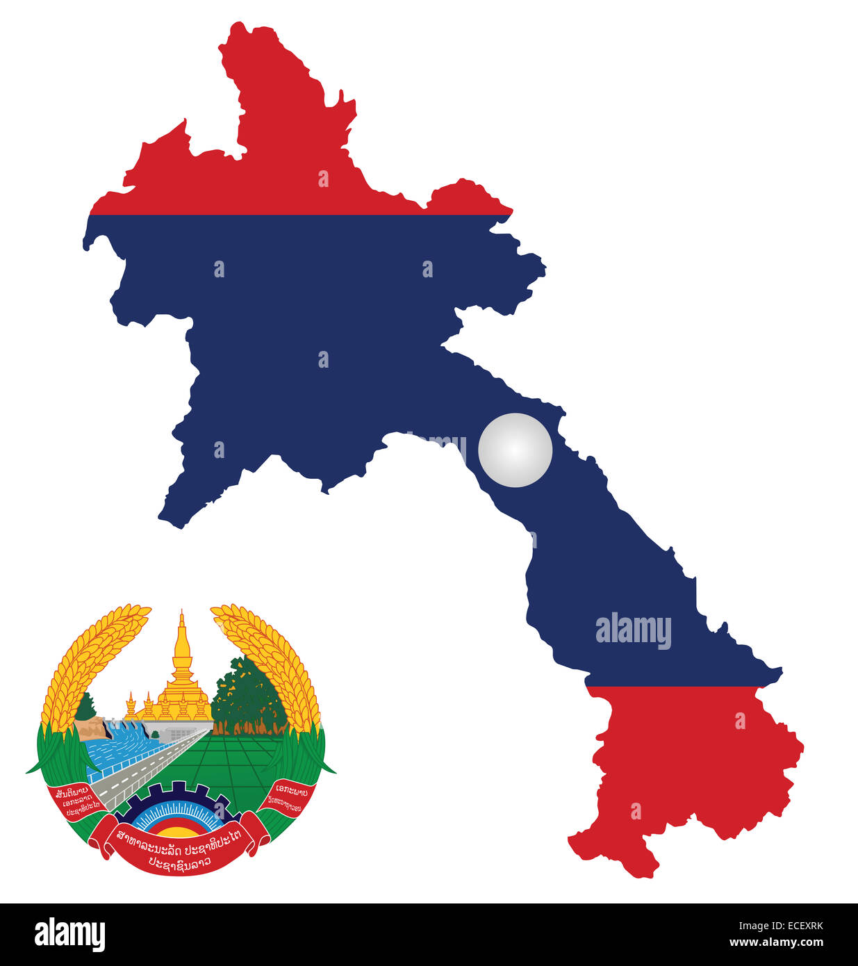 Loa map hi-res stock photography and images - Alamy