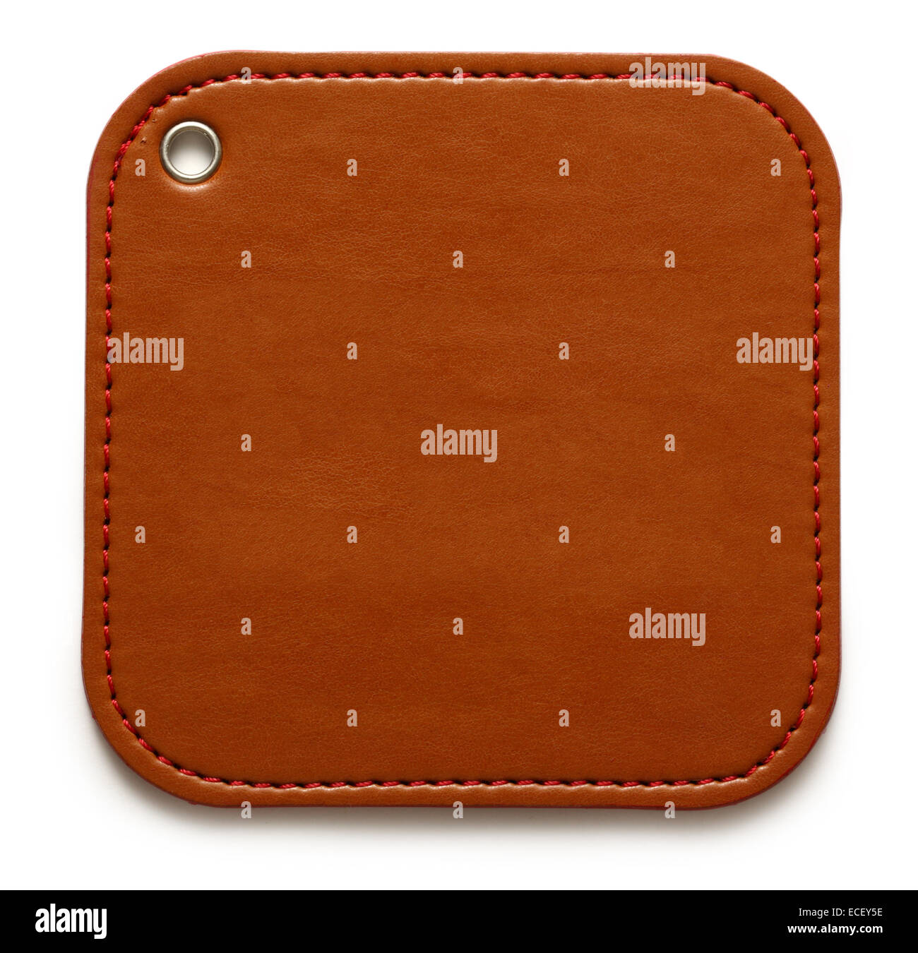 Brown blank leather label hi-res stock photography and images - Alamy