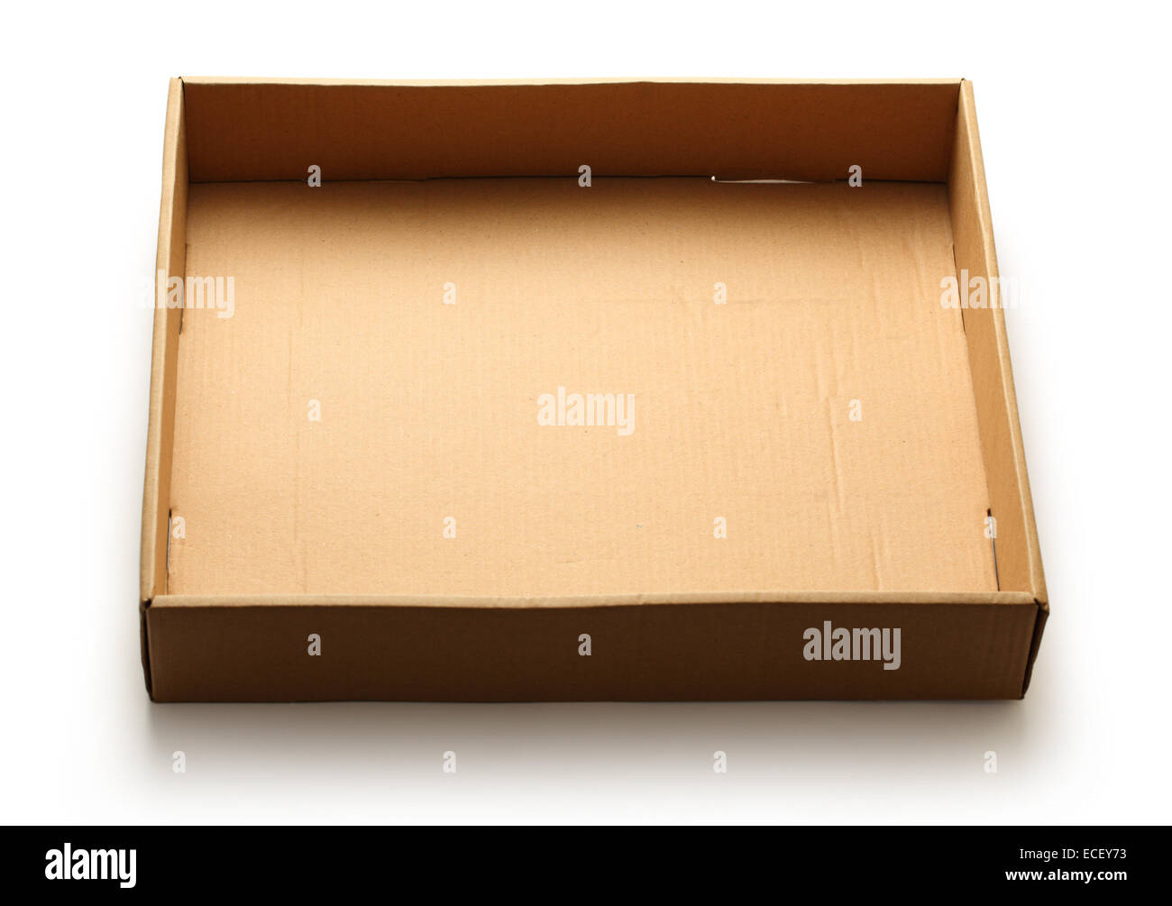 Open empty square carton box Stock Photo - Alamy