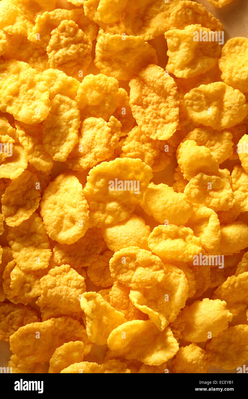 Corn flakes closeup as background Stock Photo - Alamy