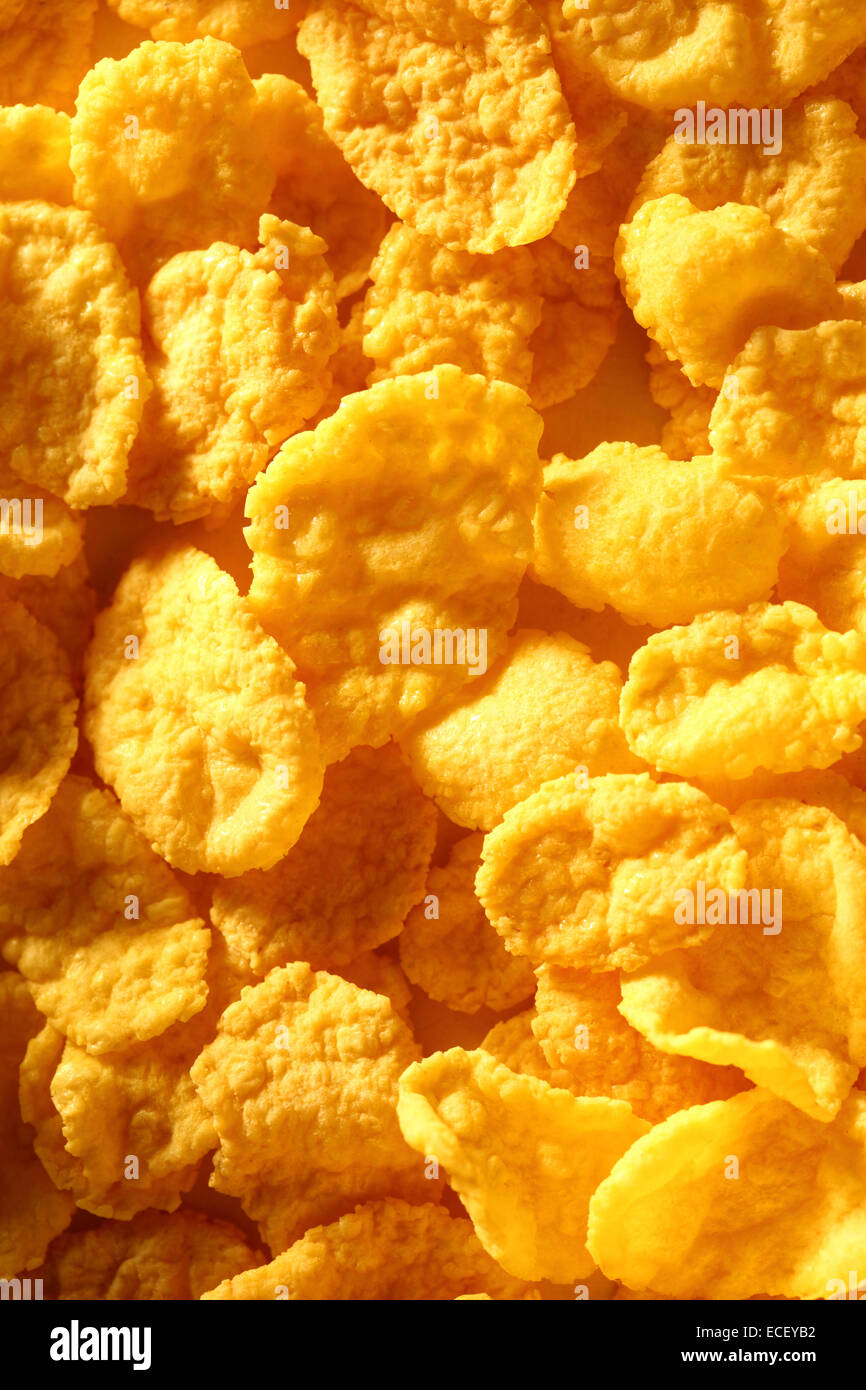 Corn flakes closeup as background Stock Photo - Alamy