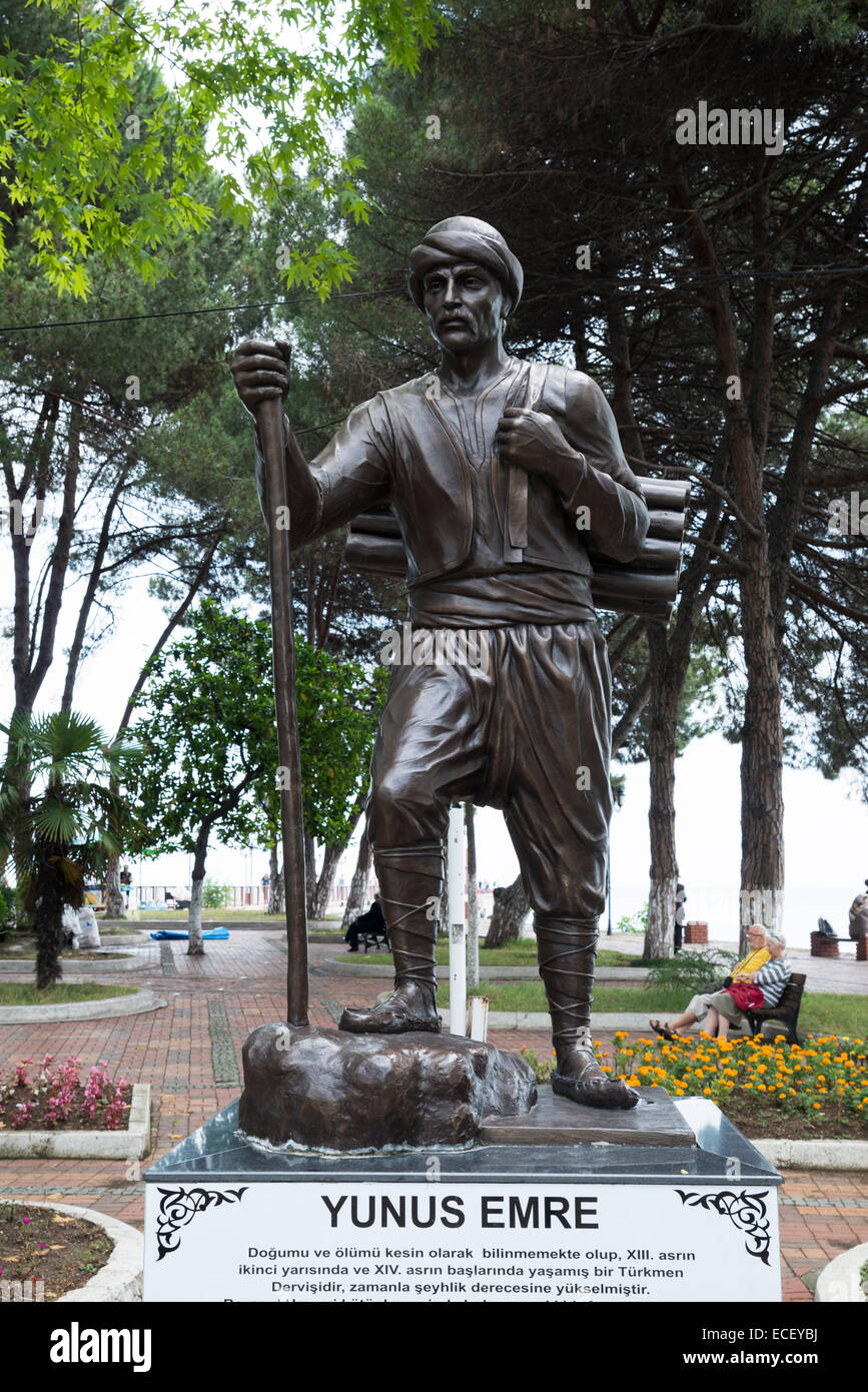 Yunus Emre statue in Unye, Ordu Province, Black Sea region, Turkey ...